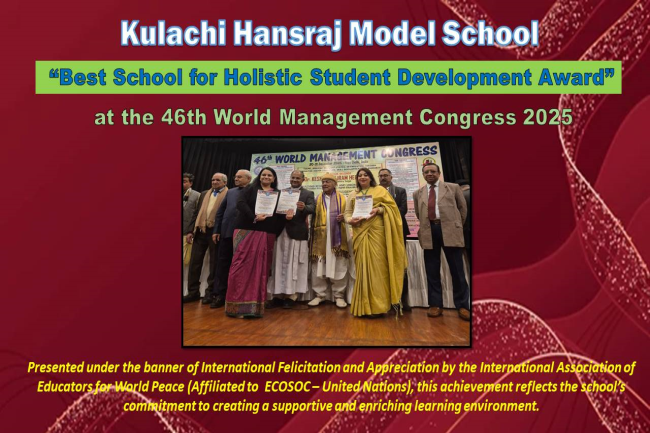 Welcome to Kulachi Hansraj Model School
